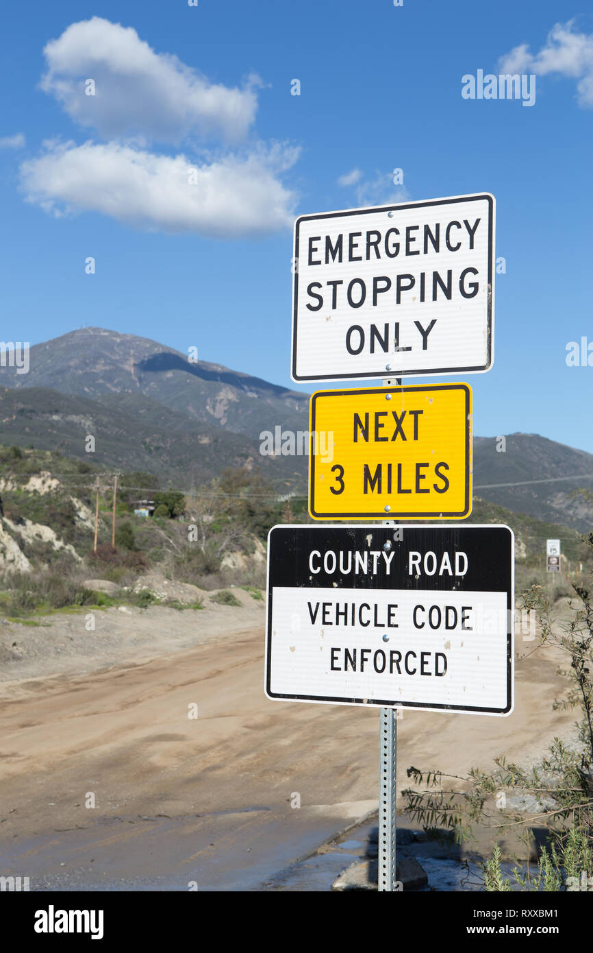 Vehicle code enforced sign hi-res stock photography and images - Alamy