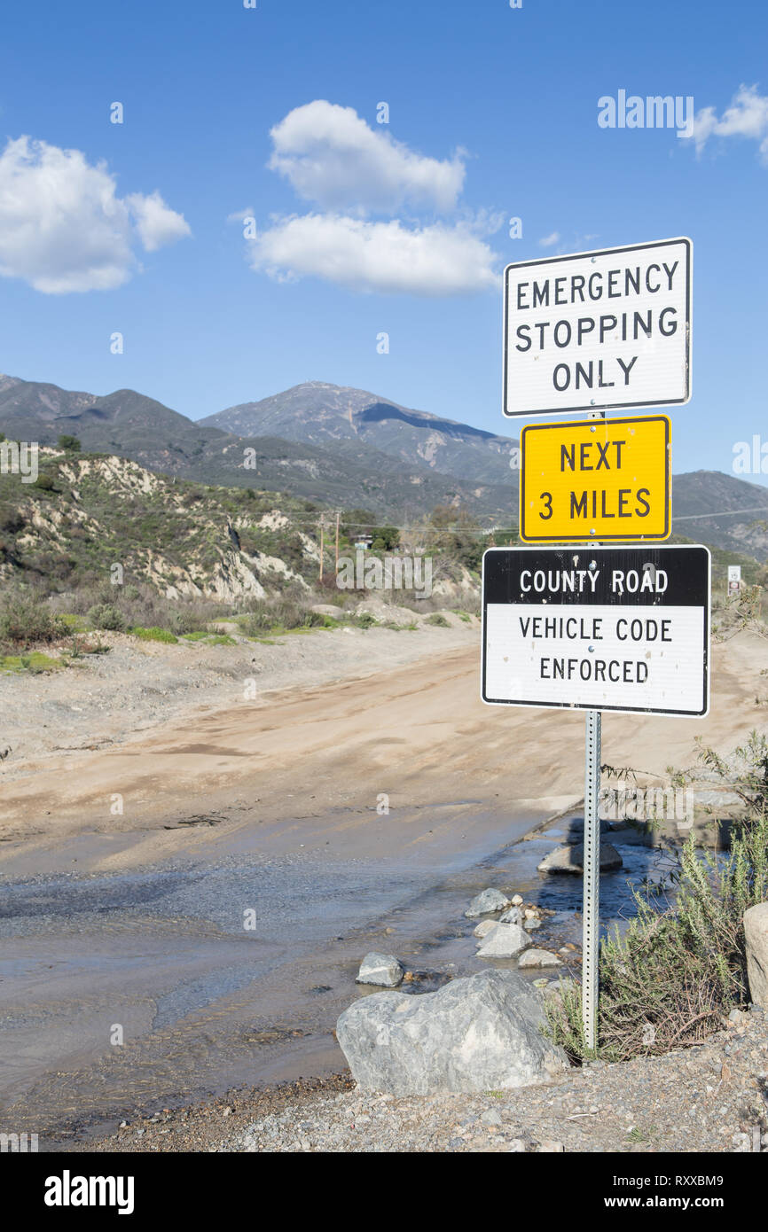 Emergency Stopping Only Sign