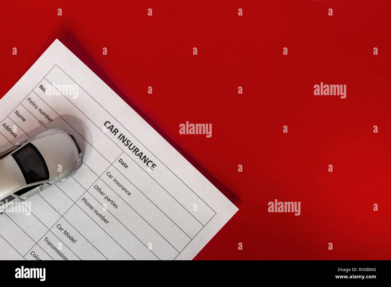 Certificate of motor insurance hi-res stock photography and images - Alamy