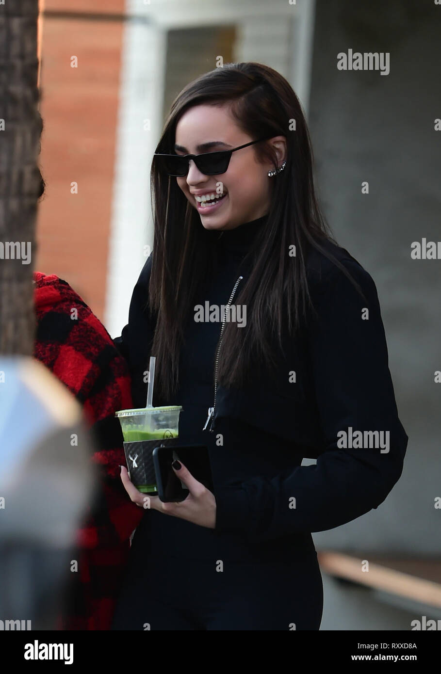 Sofia Carson visits Alfred Coffee with some friends Featuring: Sofia ...