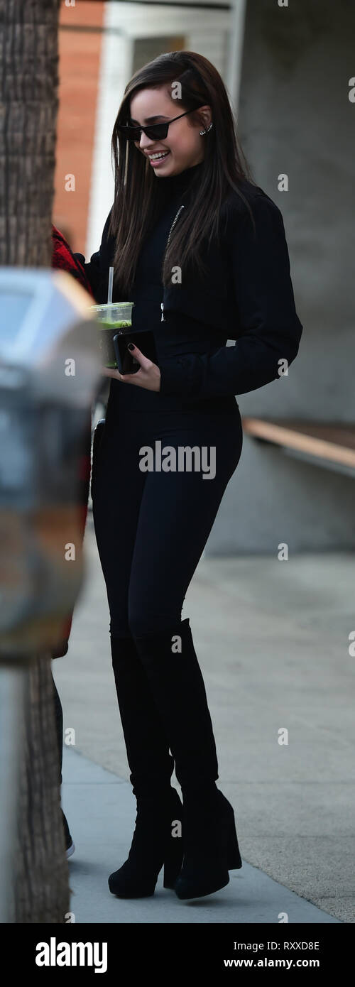 Sofia Carson visits Alfred Coffee with some friends Featuring: Sofia ...