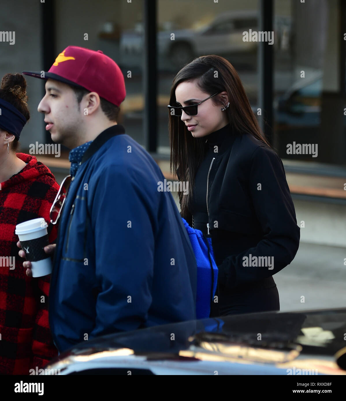 Sofia Carson visits Alfred Coffee with some friends Featuring: Sofia ...