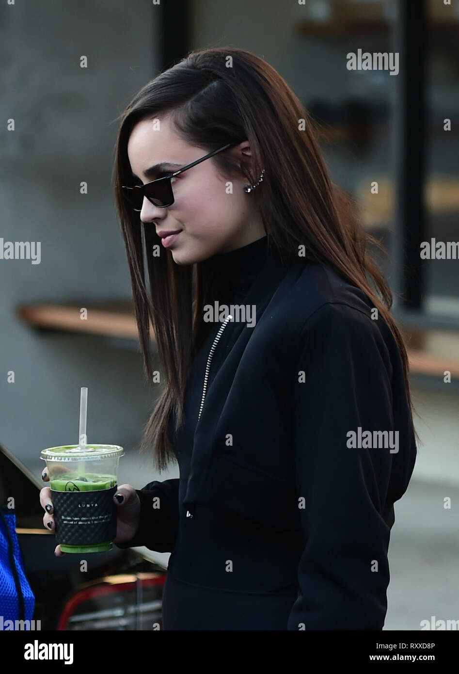 Sofia Carson visits Alfred Coffee with some friends Featuring: Sofia ...