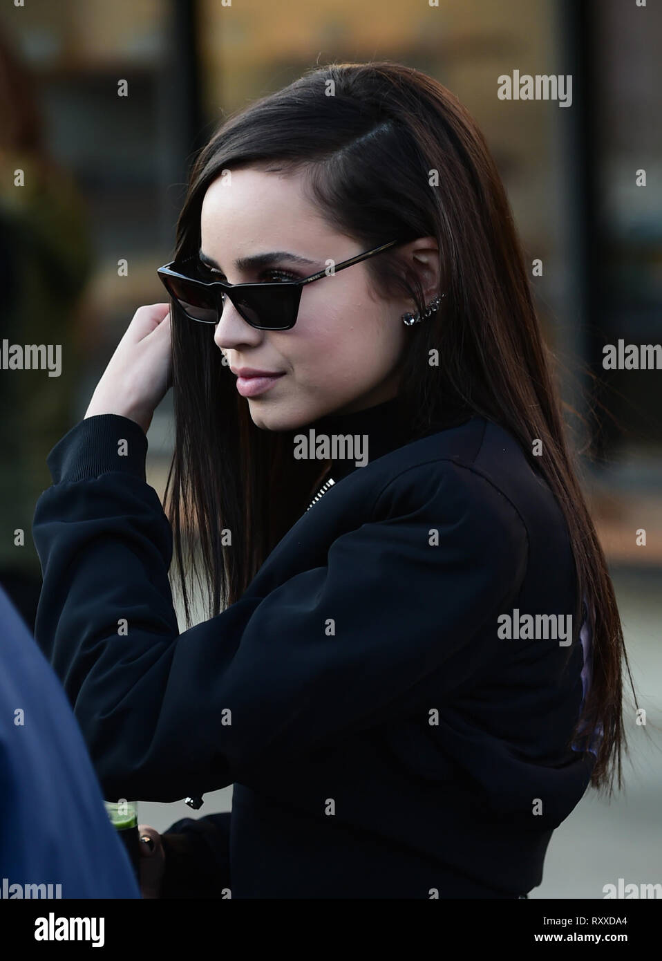 Sofia Carson visits Alfred Coffee with some friends Featuring: Sofia ...