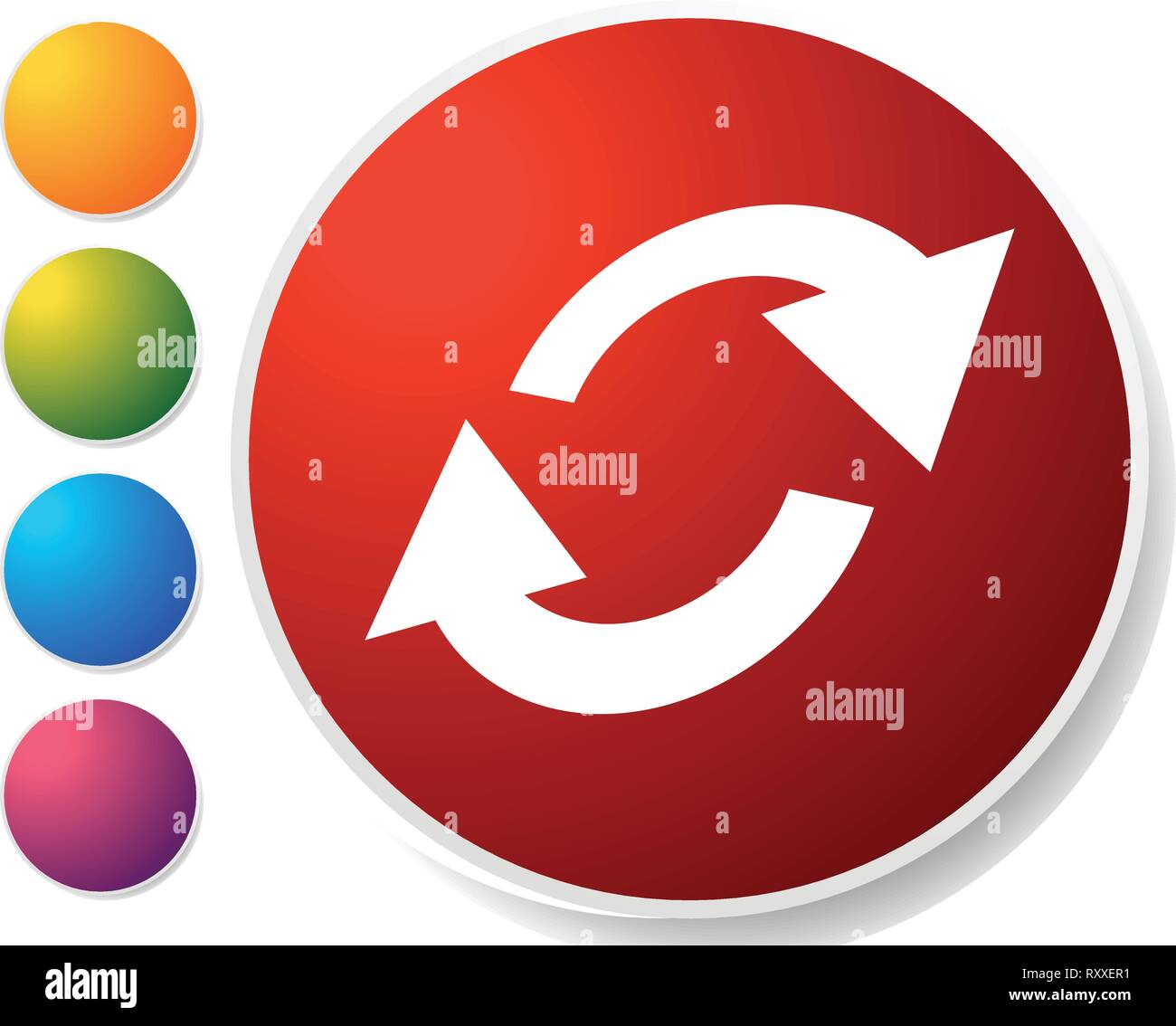 Swap, flip icon. Circular, oval arrows icon Stock Vector Image & Art ...