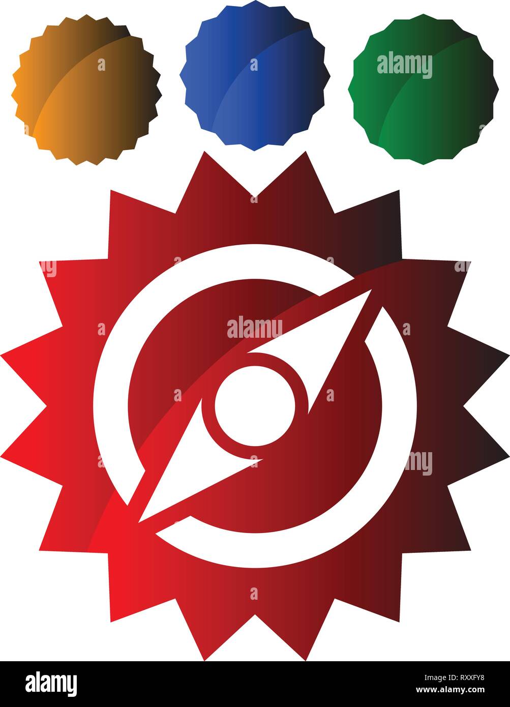 Icon With Compass Symbol Guidance Exploration Navigation Concepts Stock Vector Image And Art