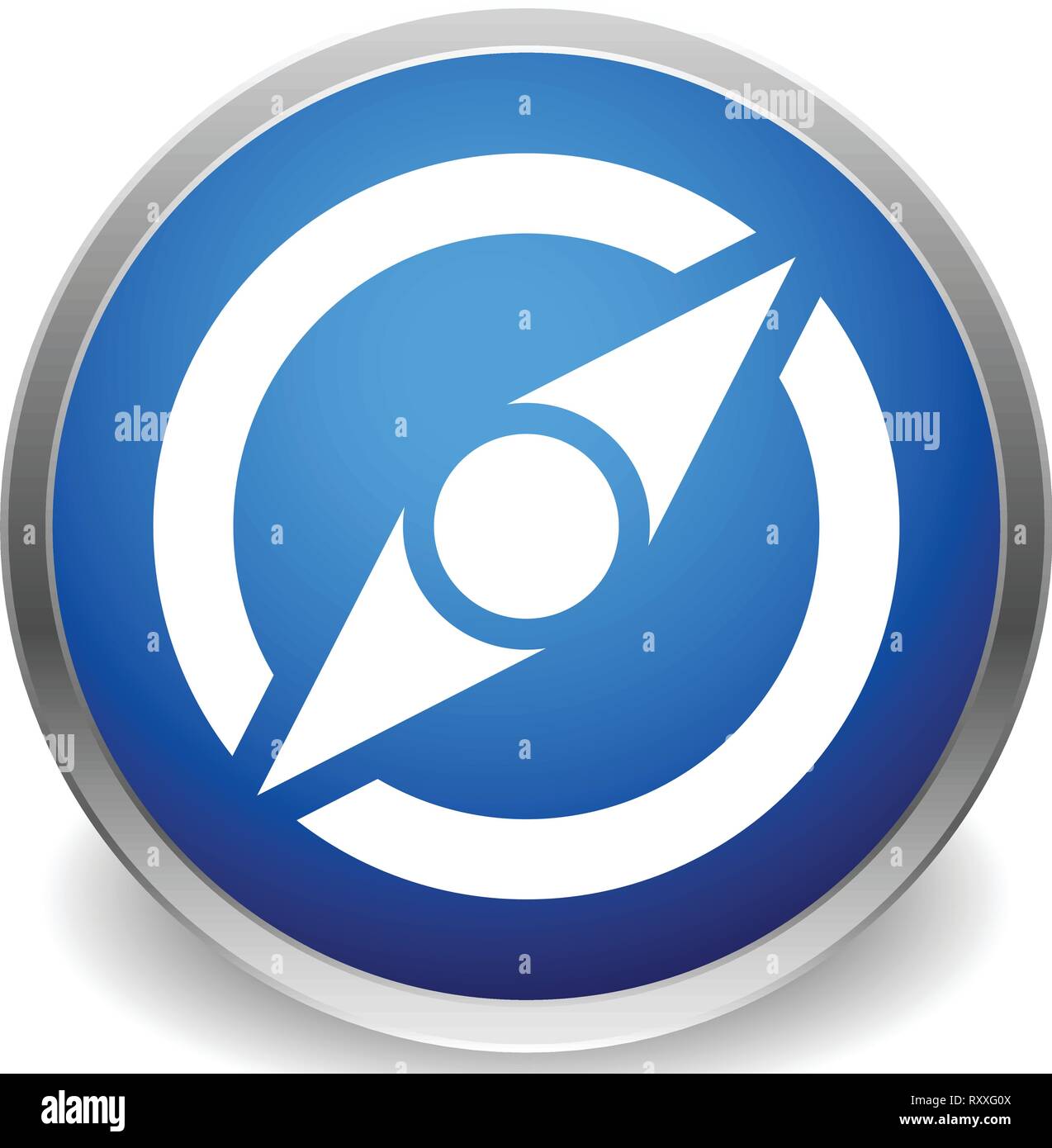 Icon with compass symbol. Guidance, exploration, navigation concepts ...