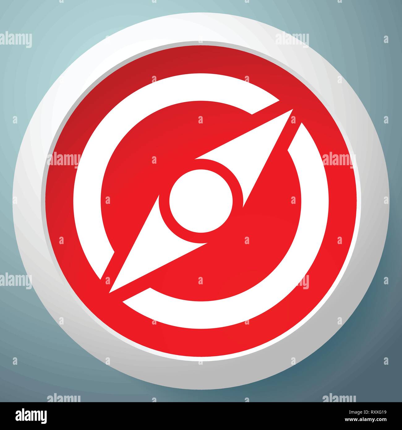 Icon with compass symbol. Guidance, exploration, navigation concepts ...