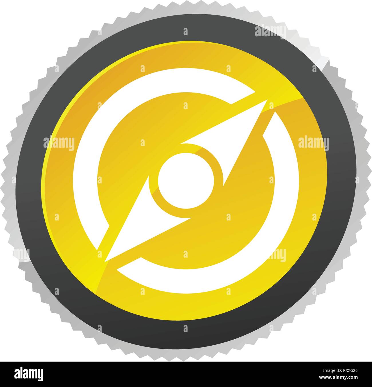 Icon With Compass Symbol Guidance Exploration Navigation Concepts Stock Vector Image And Art