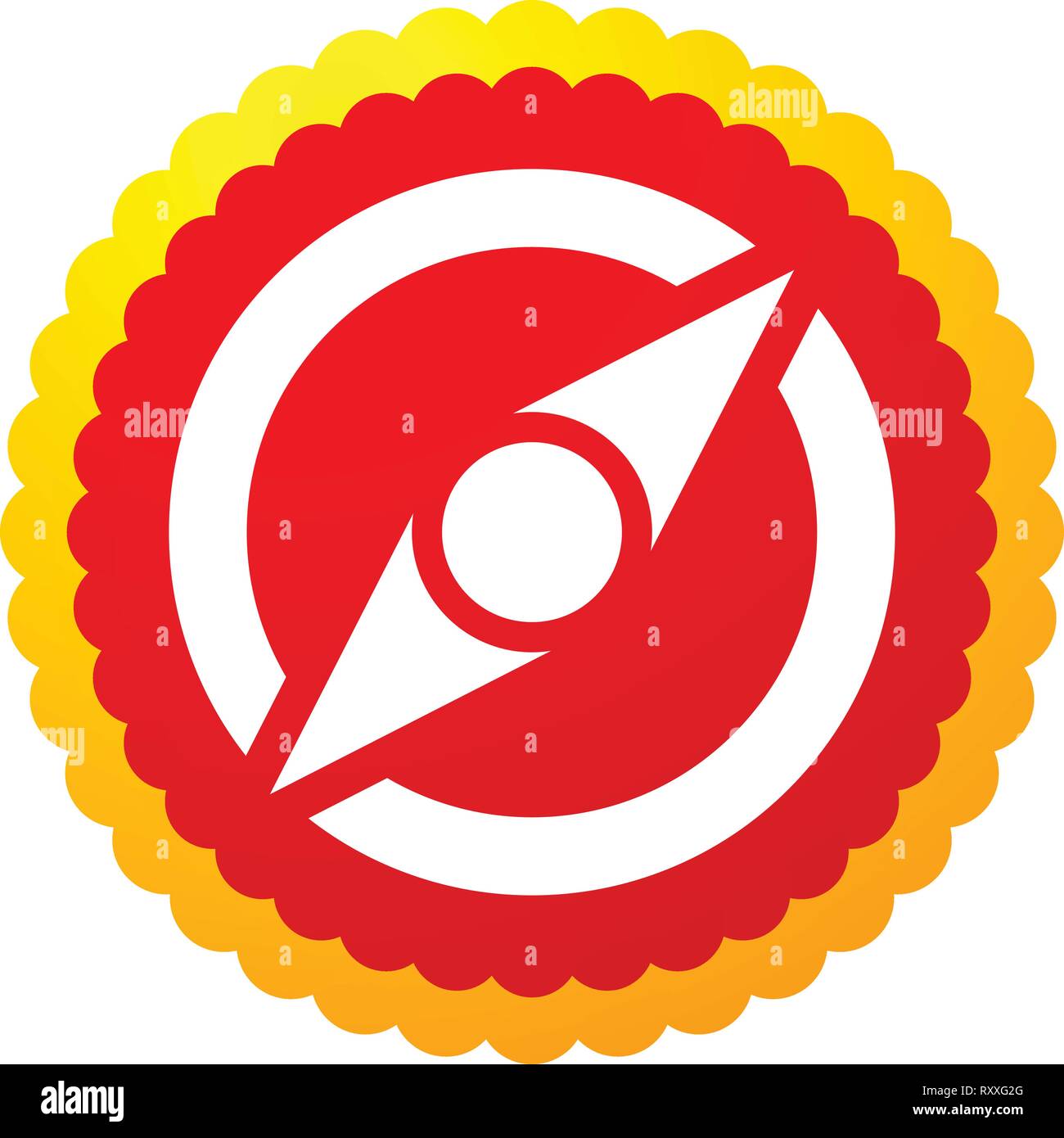 Icon With Compass Symbol Guidance Exploration Navigation Concepts Stock Vector Image And Art