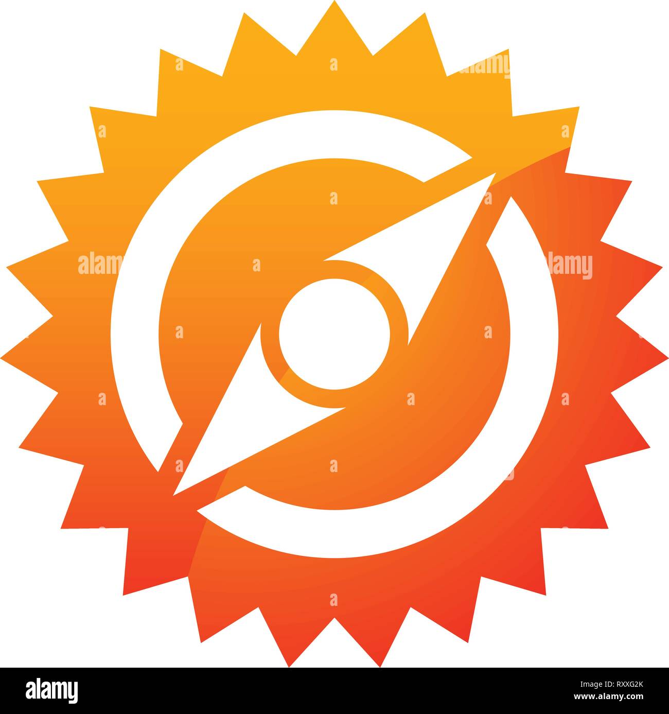 Icon With Compass Symbol Guidance Exploration Navigation Concepts Stock Vector Image And Art