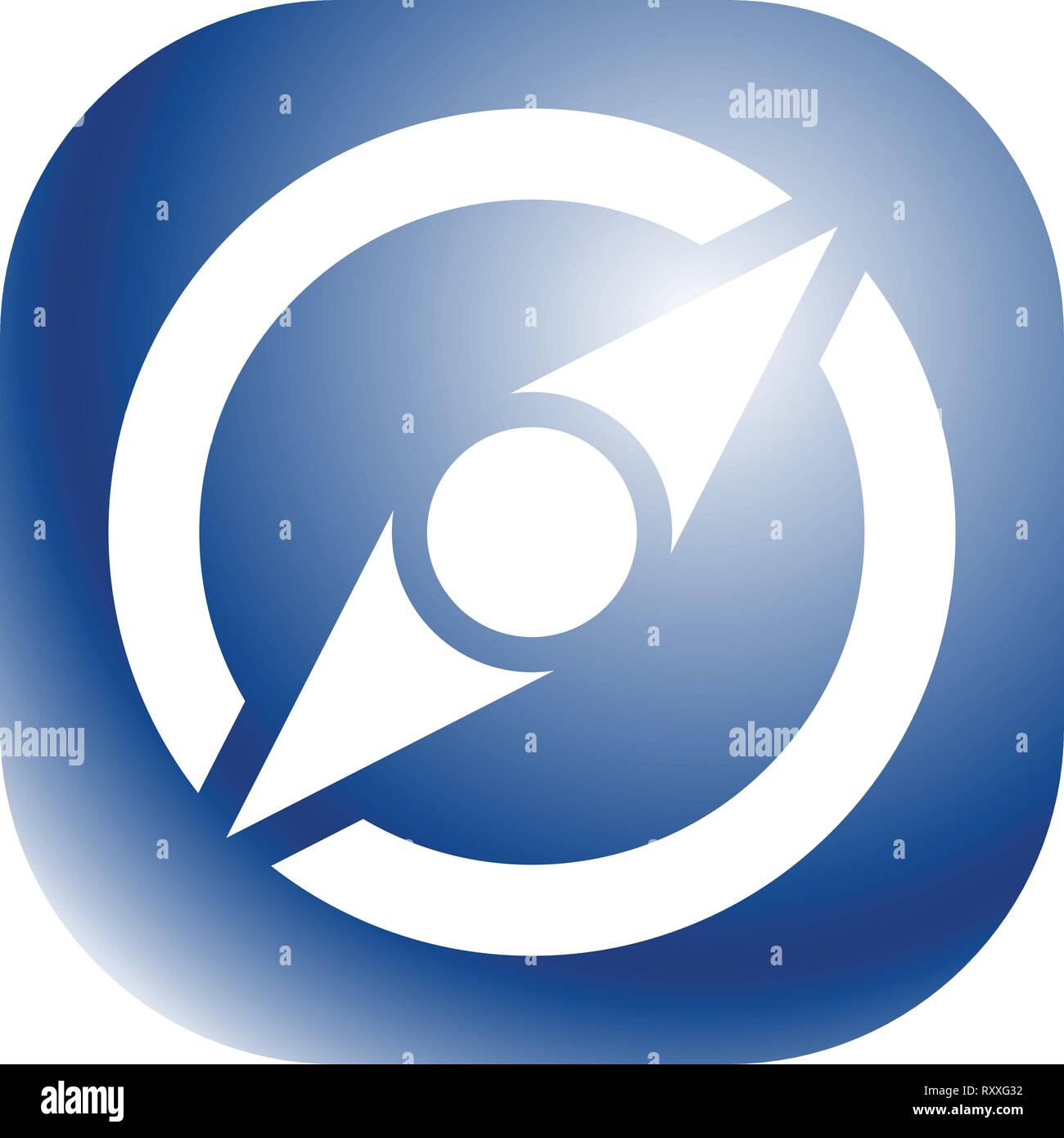 Icon With Compass Symbol Guidance Exploration Navigation Concepts Stock Vector Image And Art