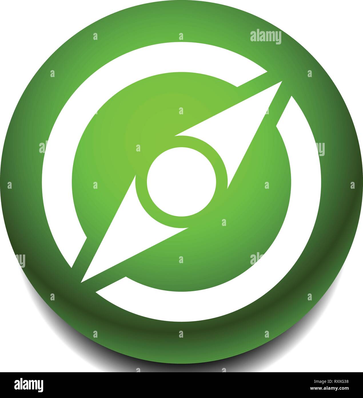 Icon with compass symbol. Guidance, exploration, navigation concepts ...