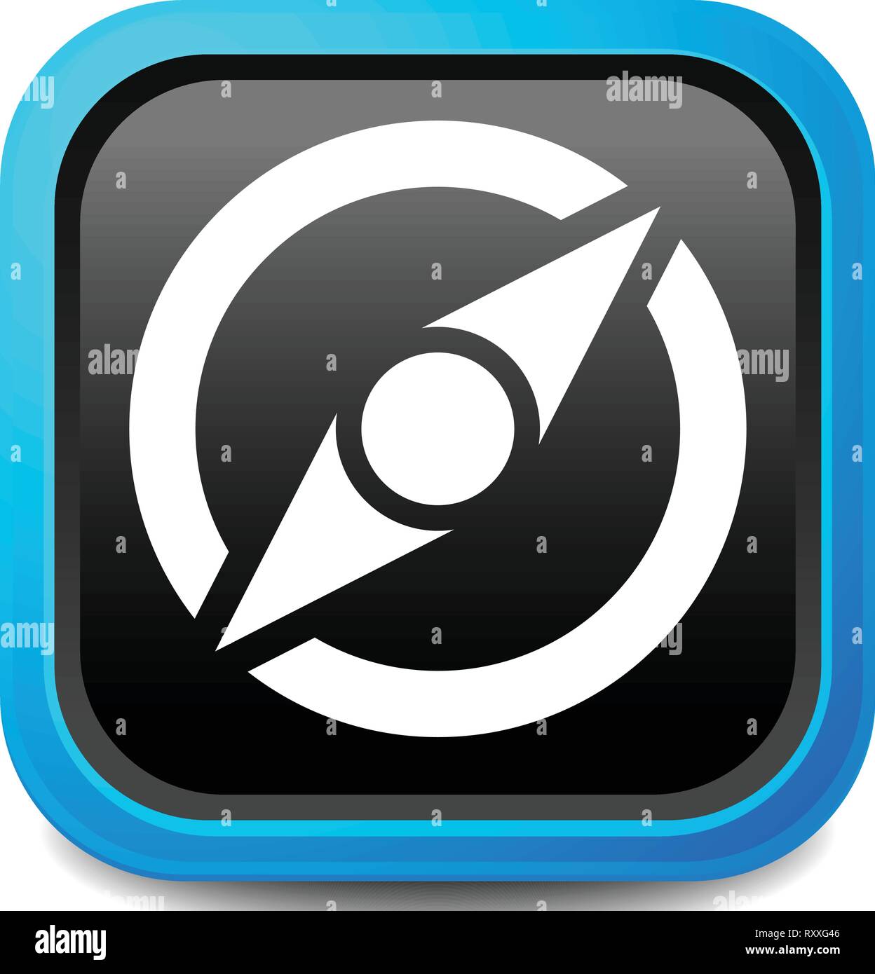 Icon with compass symbol. Guidance, exploration, navigation concepts ...