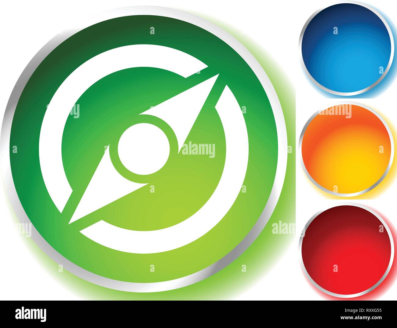 Icon With Compass Symbol Guidance Exploration Navigation Concepts Stock Vector Image And Art