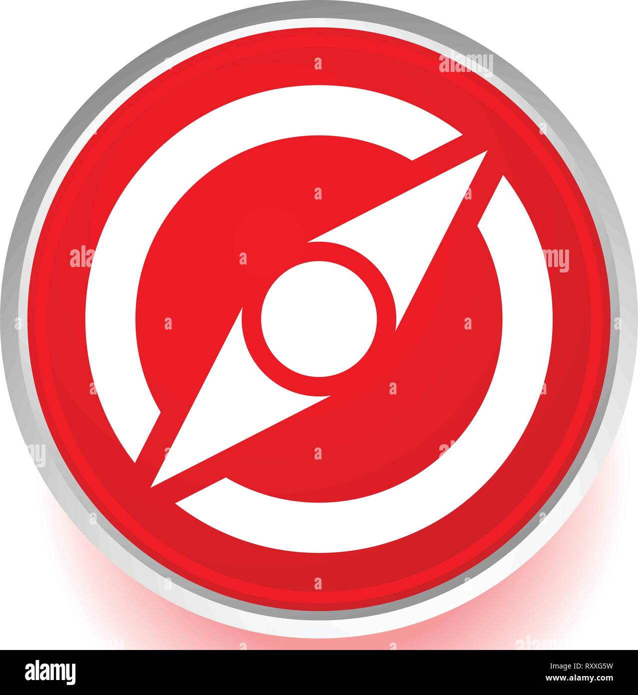 Icon With Compass Symbol Guidance Exploration Navigation Concepts Stock Vector Image And Art