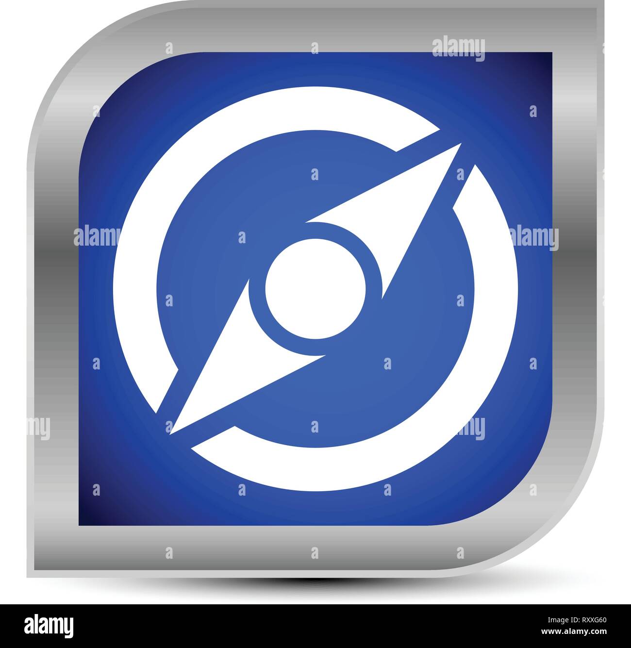 Icon with compass symbol. Guidance, exploration, navigation concepts ...