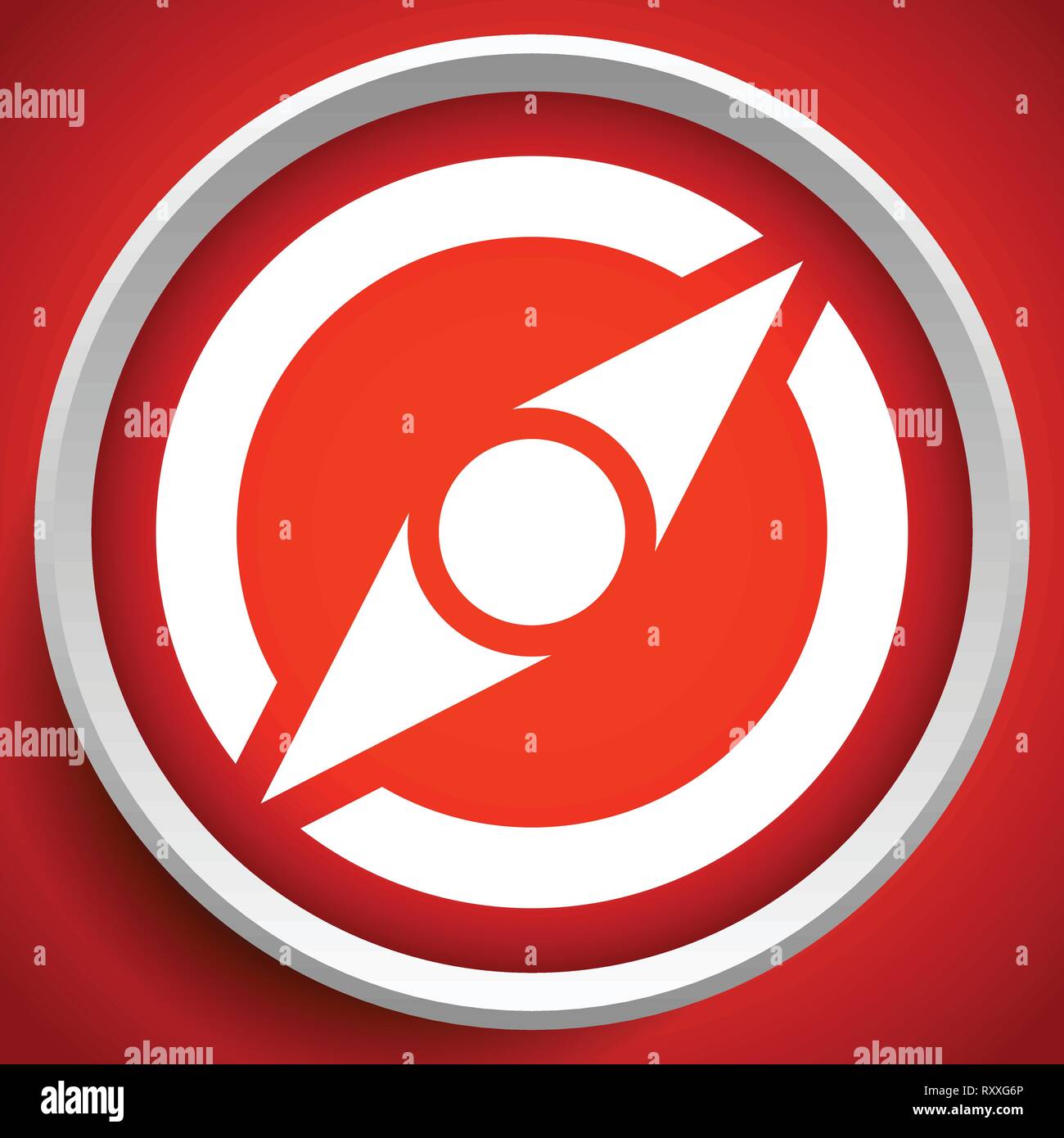 Icon With Compass Symbol Guidance Exploration Navigation Concepts Stock Vector Image And Art