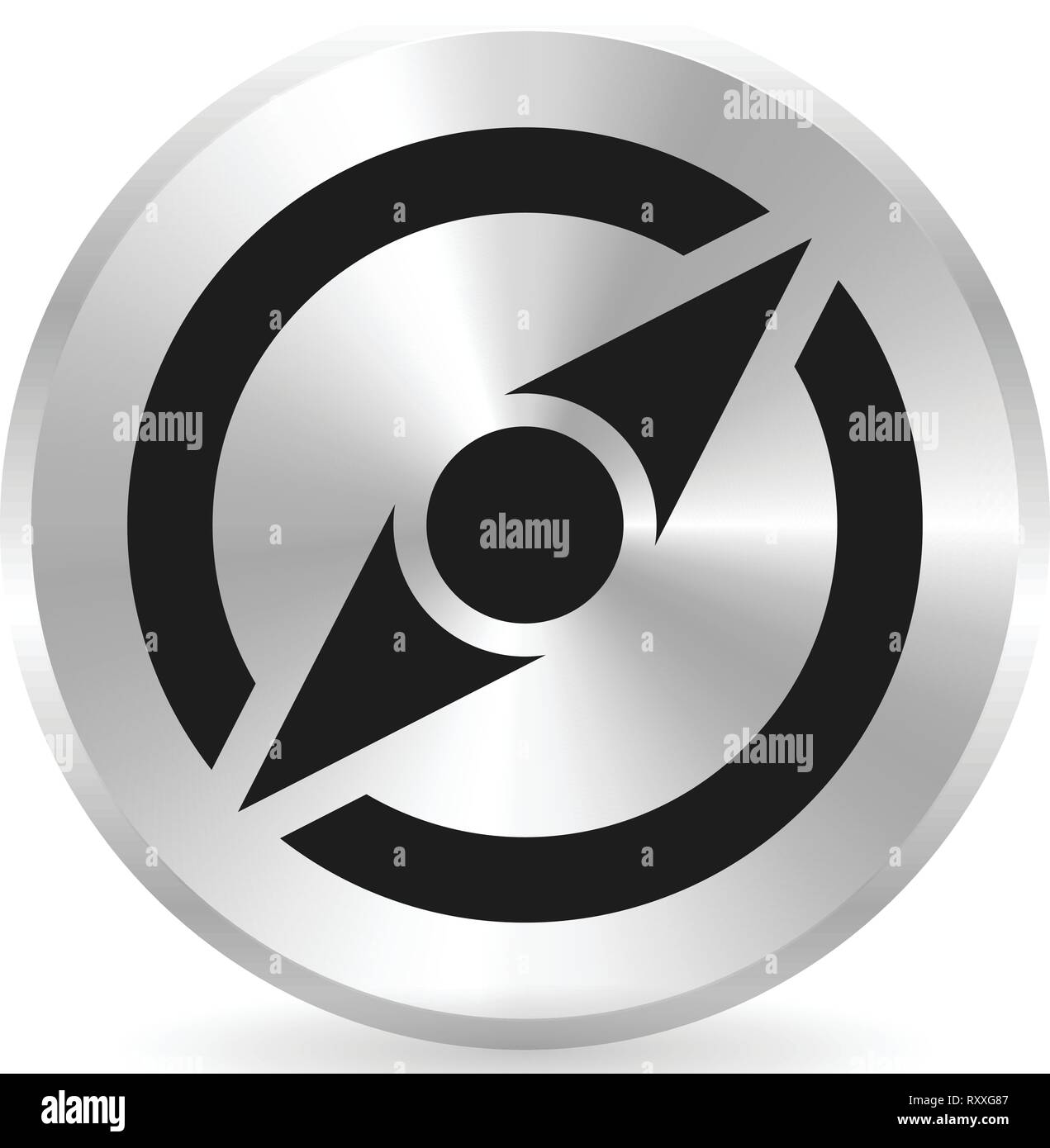 Icon With Compass Symbol Guidance Exploration Navigation Concepts Stock Vector Image And Art