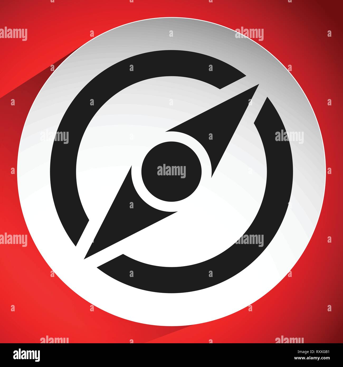 Icon with compass symbol. Guidance, exploration, navigation concepts ...