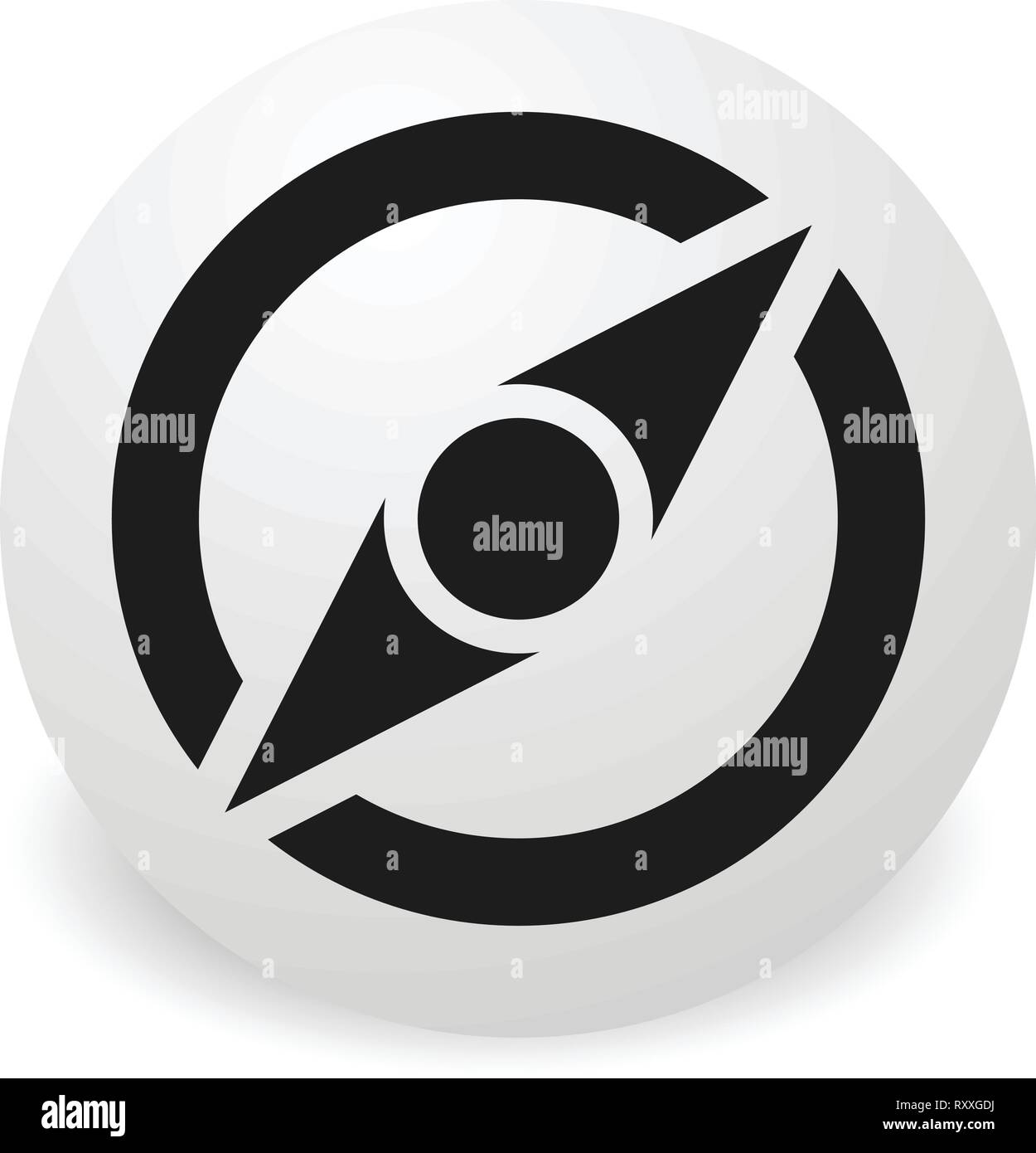 Icon with compass symbol. Guidance, exploration, navigation concepts ...