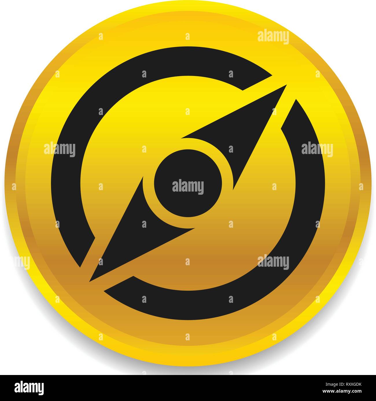 Icon with compass symbol. Guidance, exploration, navigation concepts ...