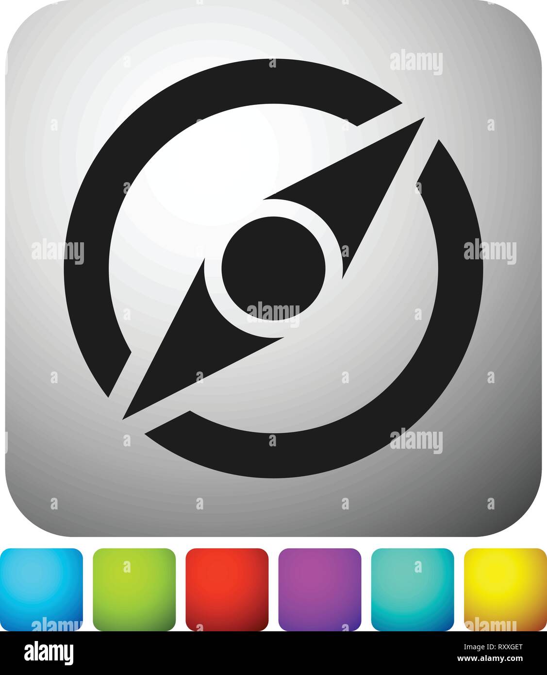 Icon With Compass Symbol Guidance Exploration Navigation Concepts Stock Vector Image And Art