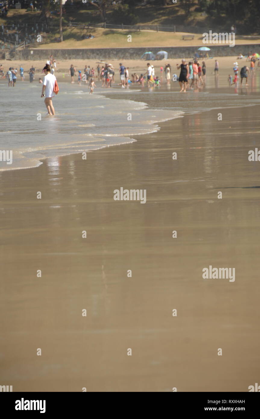 Beach Play Reflected Stock Photo - Alamy