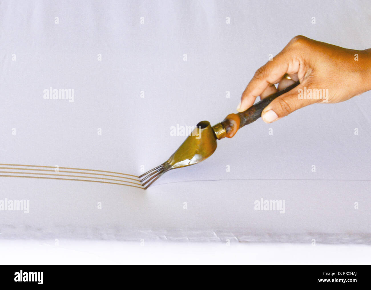 Painting watercolor on the fabric to make Batik, Making Batik, painting ...