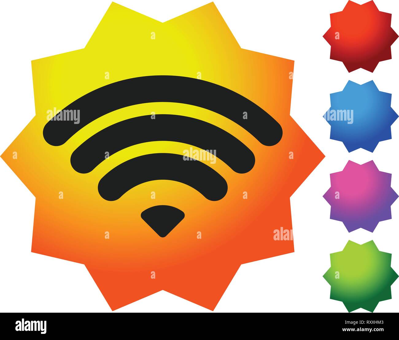 Icon with centric, radial lines for spread, spreading concepts Stock ...