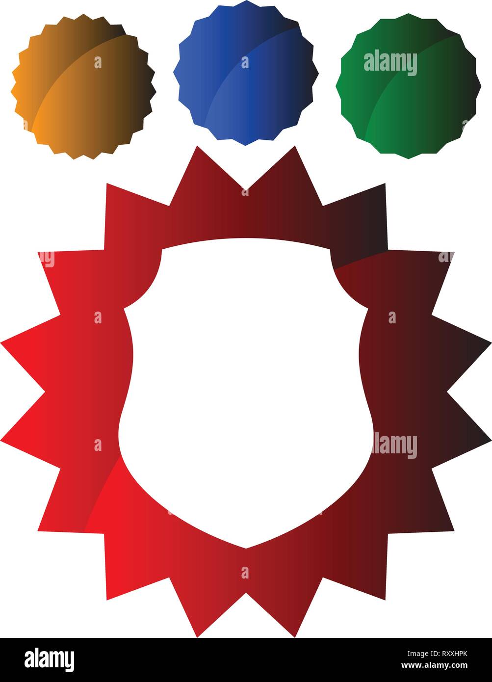 Icon with classic shield shape. Protection, security, certificate ...