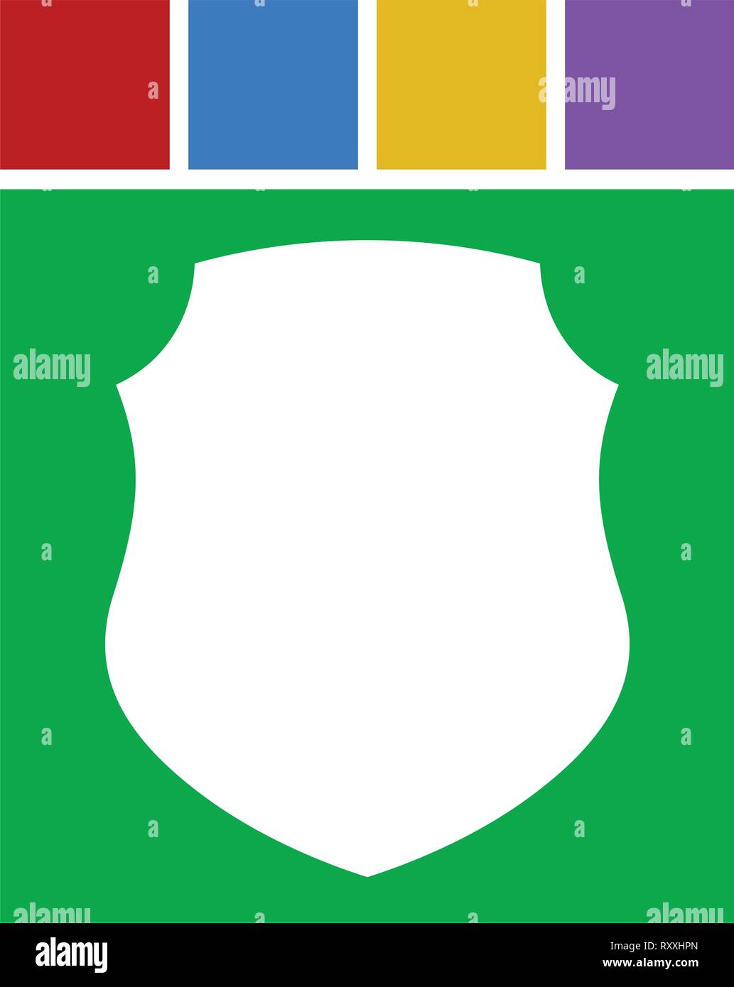 Icon with classic shield shape. Protection, security, certificate ...