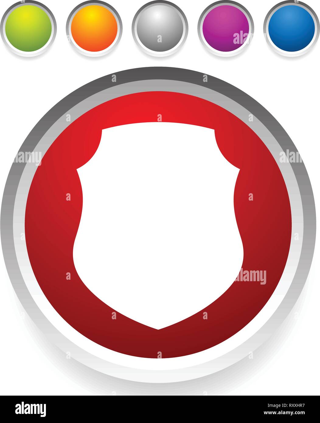 Icon with classic shield shape. Protection, security, certificate ...