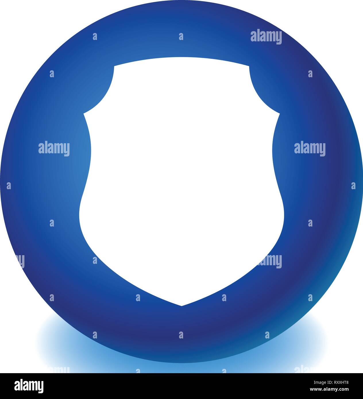 Icon with classic shield shape. Protection, security, certificate ...