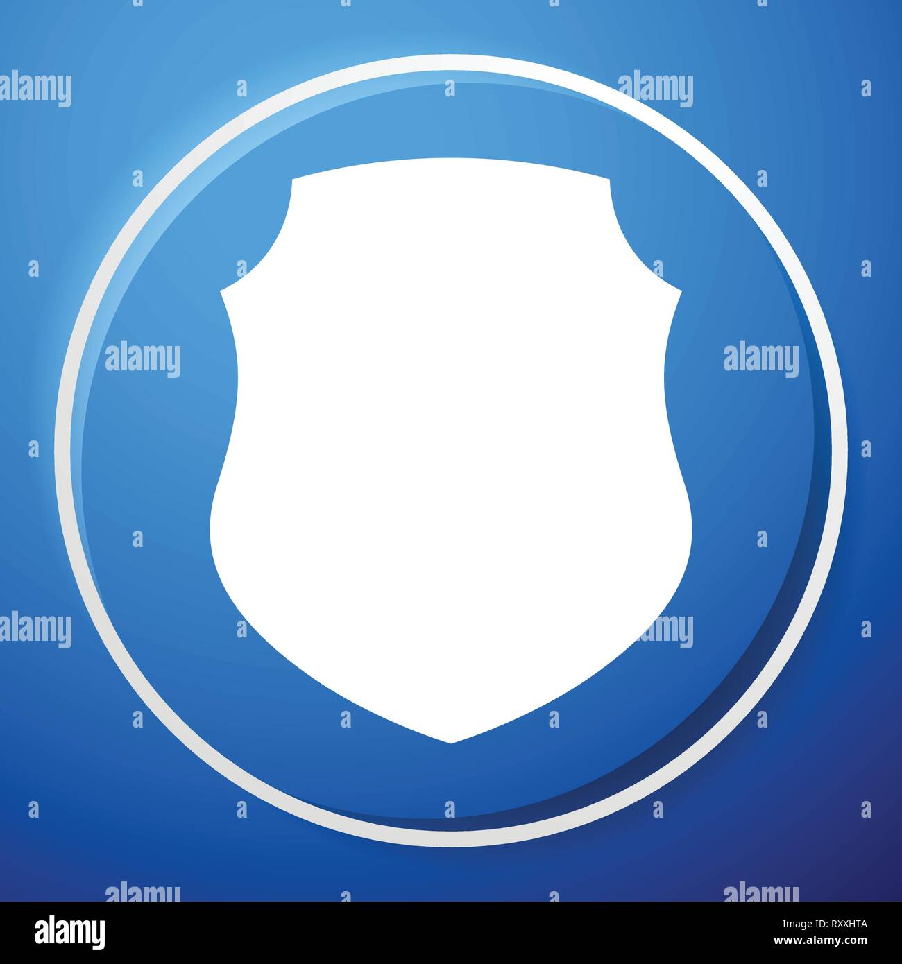Icon with classic shield shape. Protection, security, certificate ...