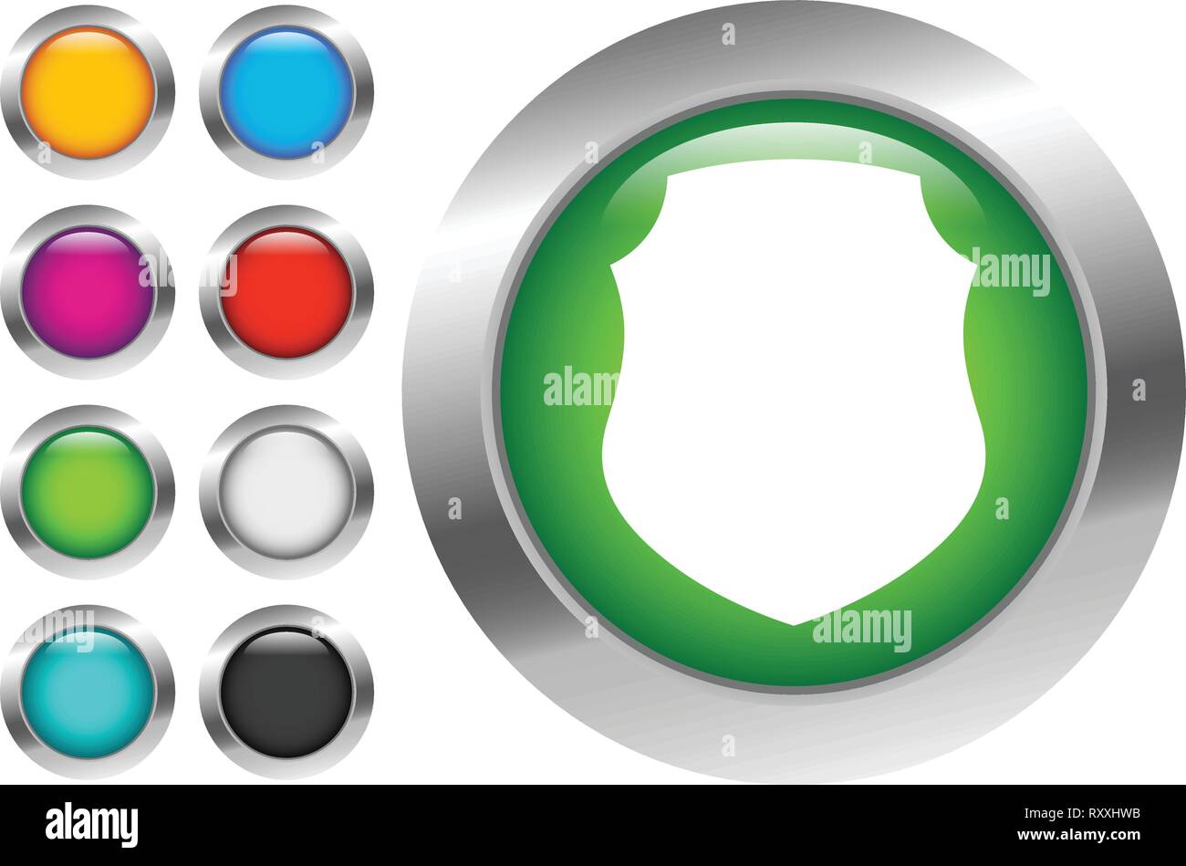 Icon with classic shield shape. Protection, security, certificate ...