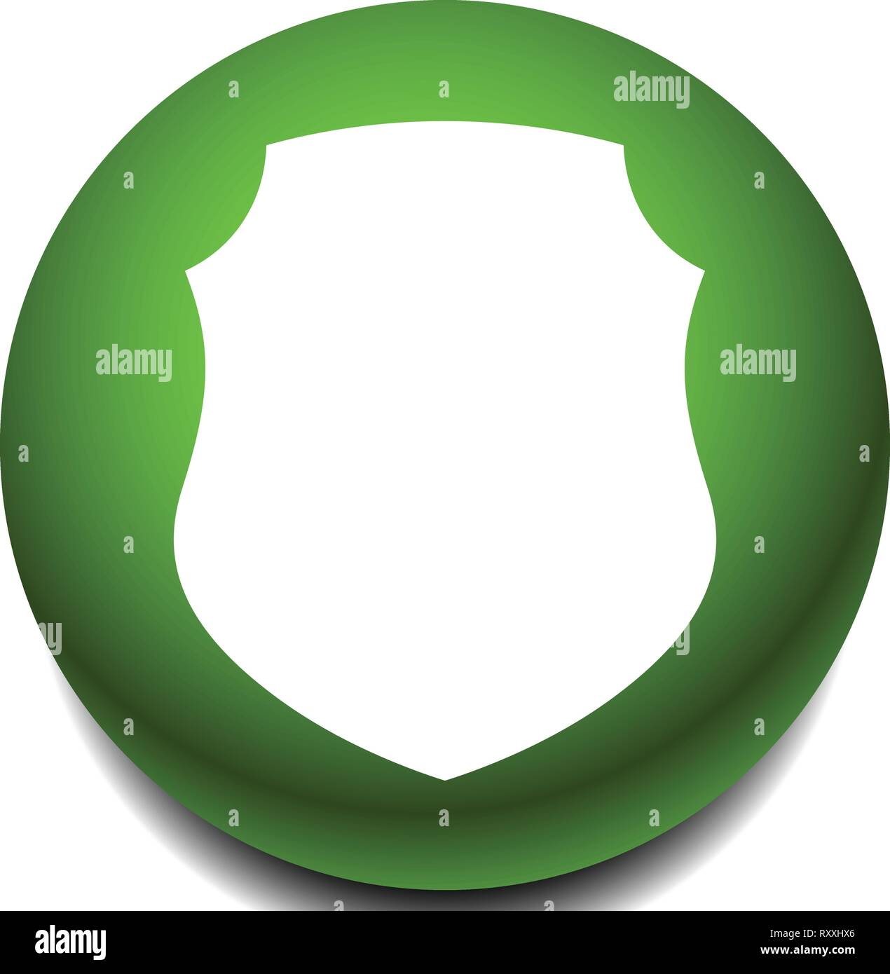 Icon with classic shield shape. Protection, security, certificate ...