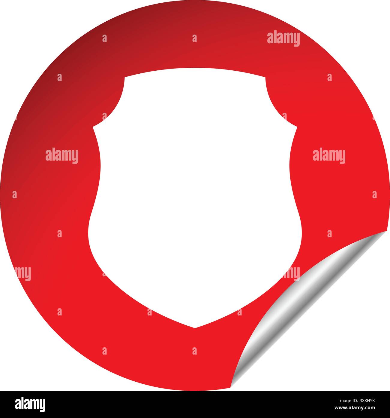 Icon with classic shield shape. Protection, security, certificate ...