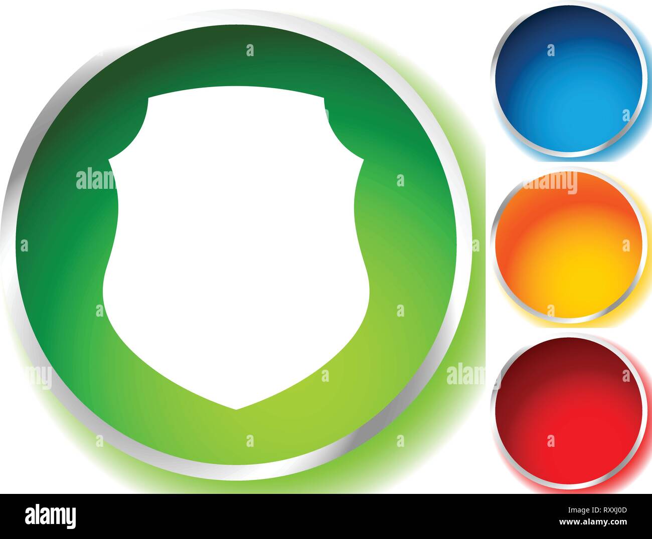 Icon with classic shield shape. Protection, security, certificate ...