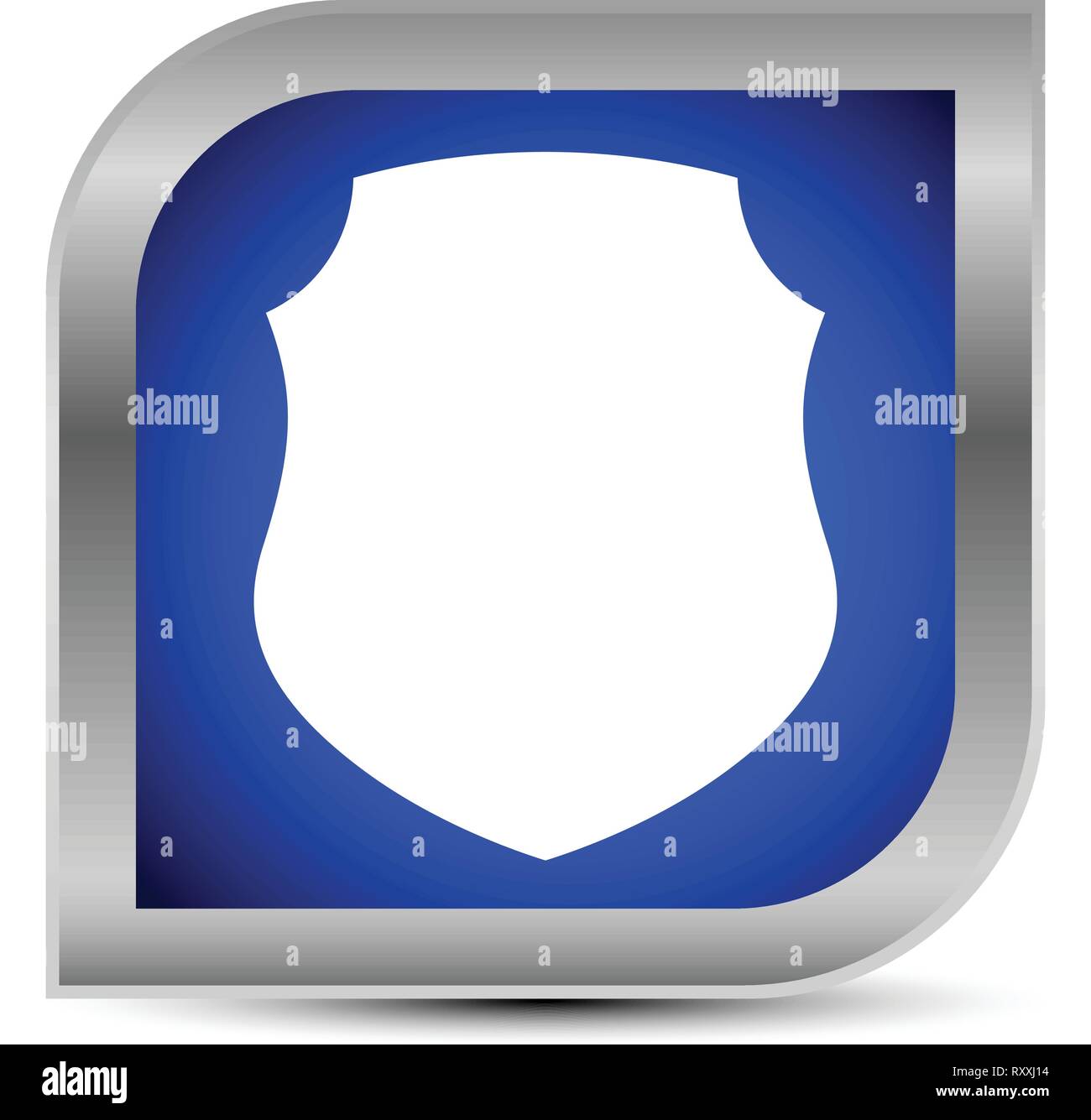 Icon with classic shield shape. Protection, security, certificate ...