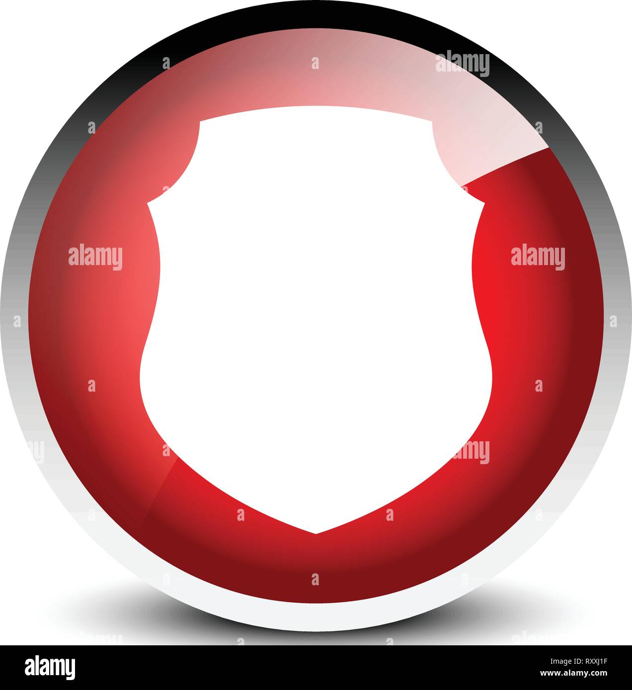 Icon with classic shield shape. Protection, security, certificate ...