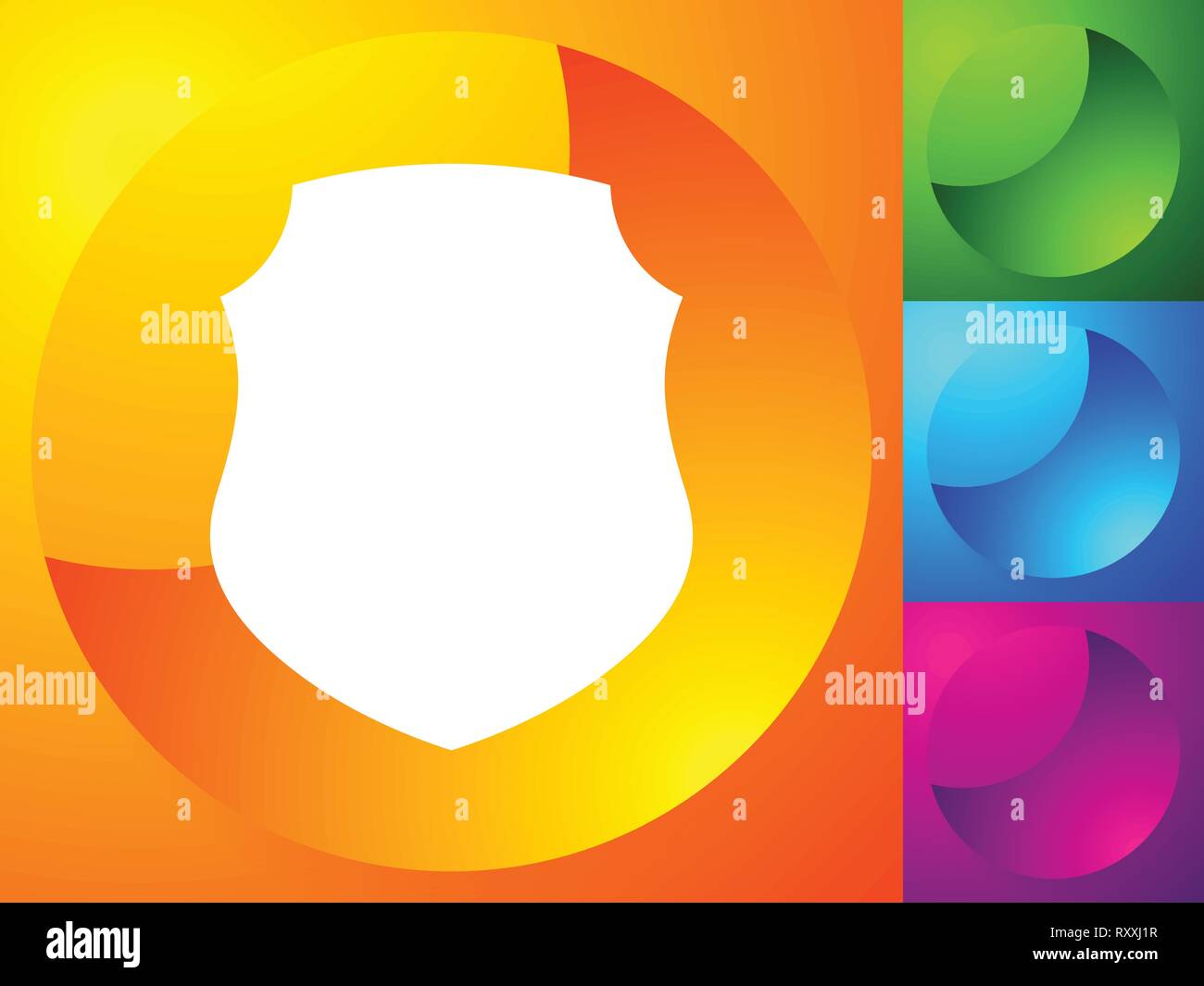 Icon with classic shield shape. Protection, security, certificate ...