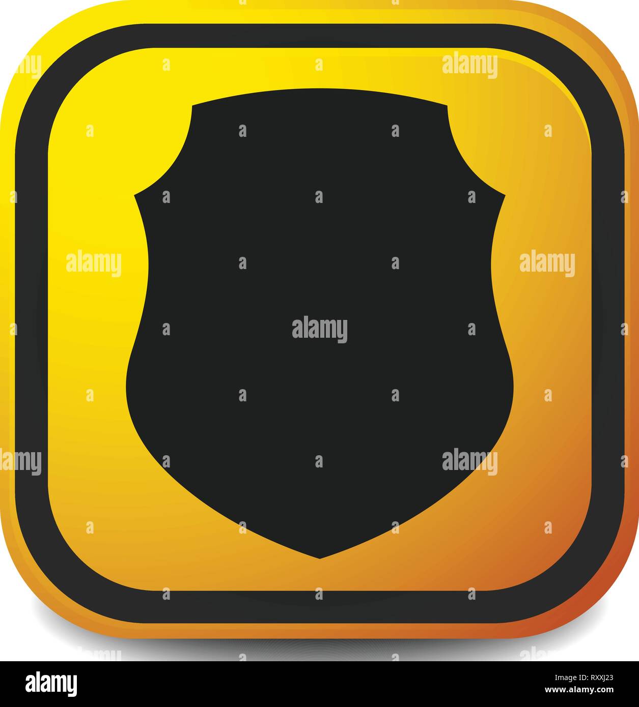 Icon with classic shield shape. Protection, security, certificate ...