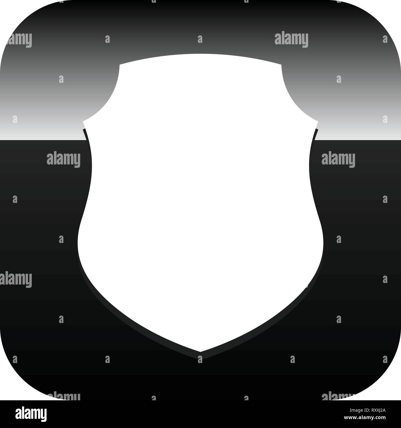 Icon with classic shield shape. Protection, security, certificate ...