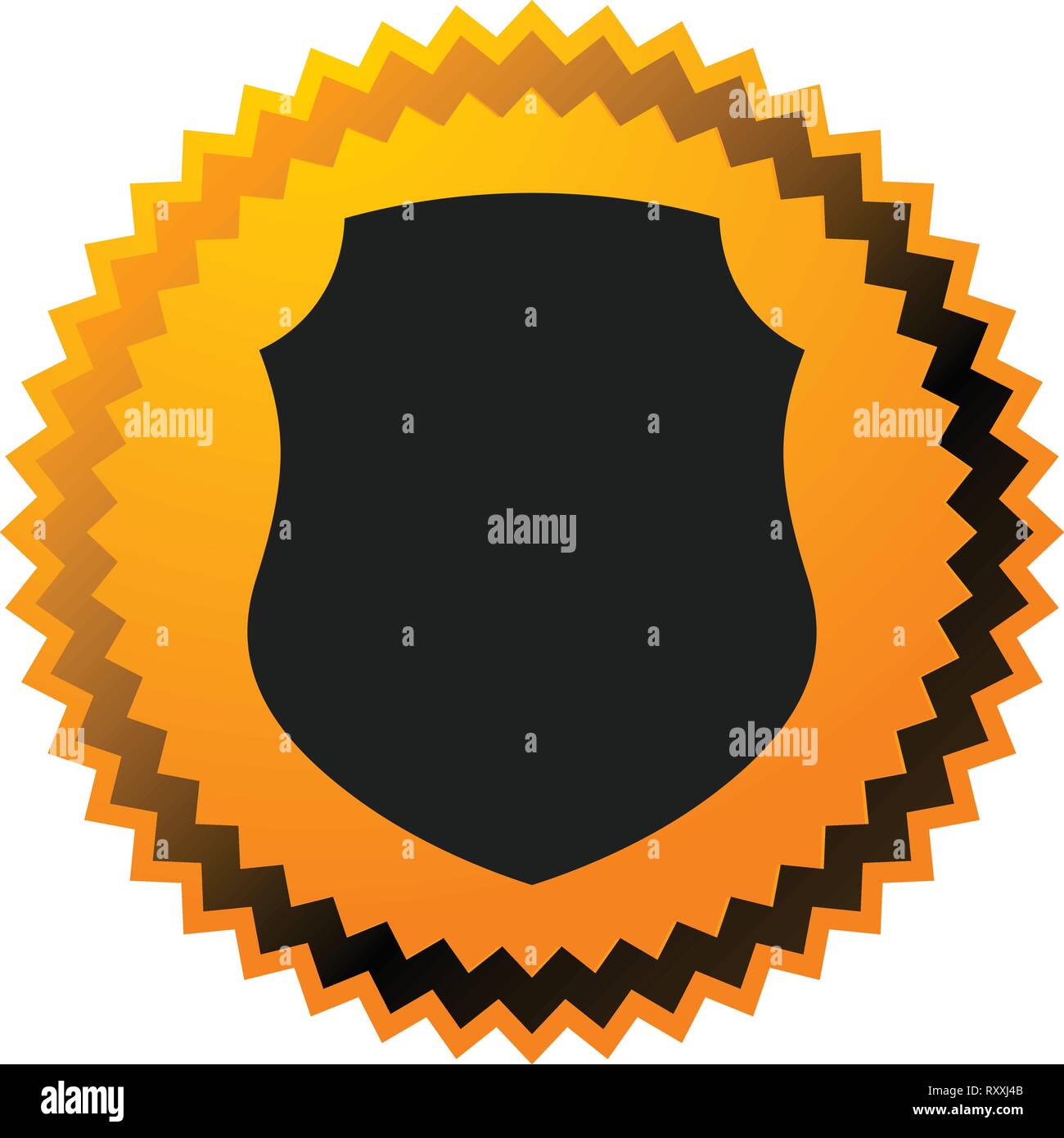 Icon with classic shield shape. Protection, security, certificate ...