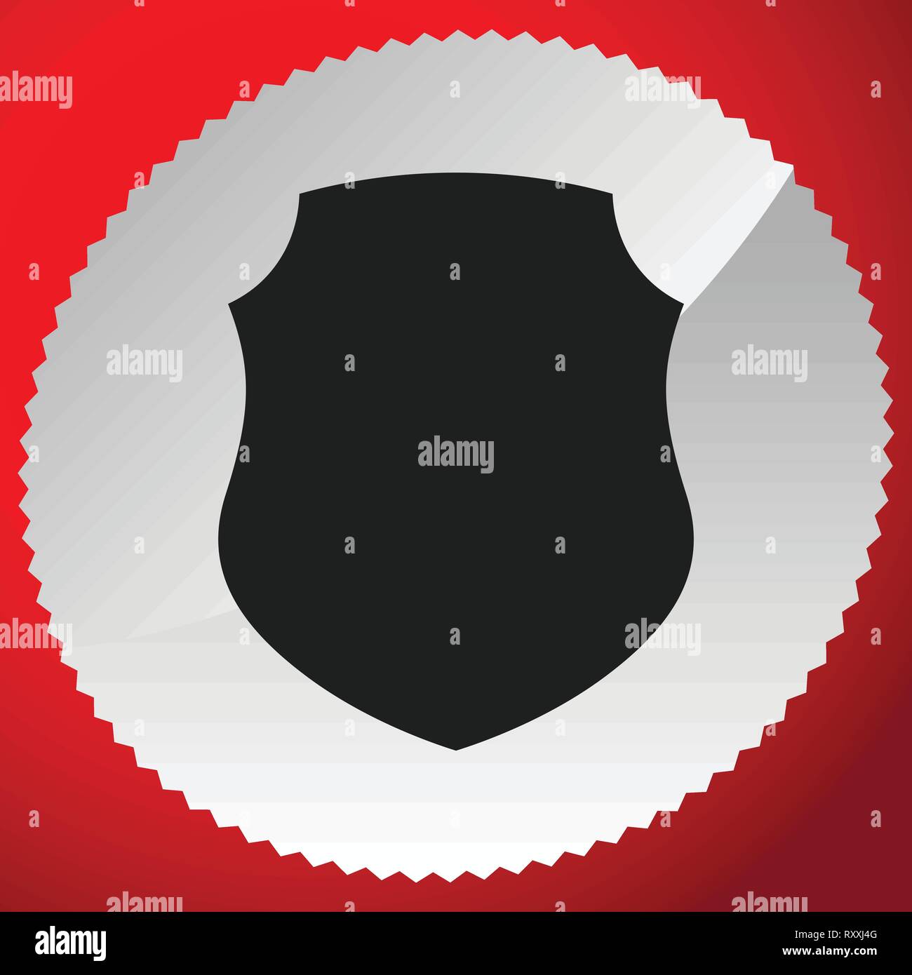 Icon with classic shield shape. Protection, security, certificate ...