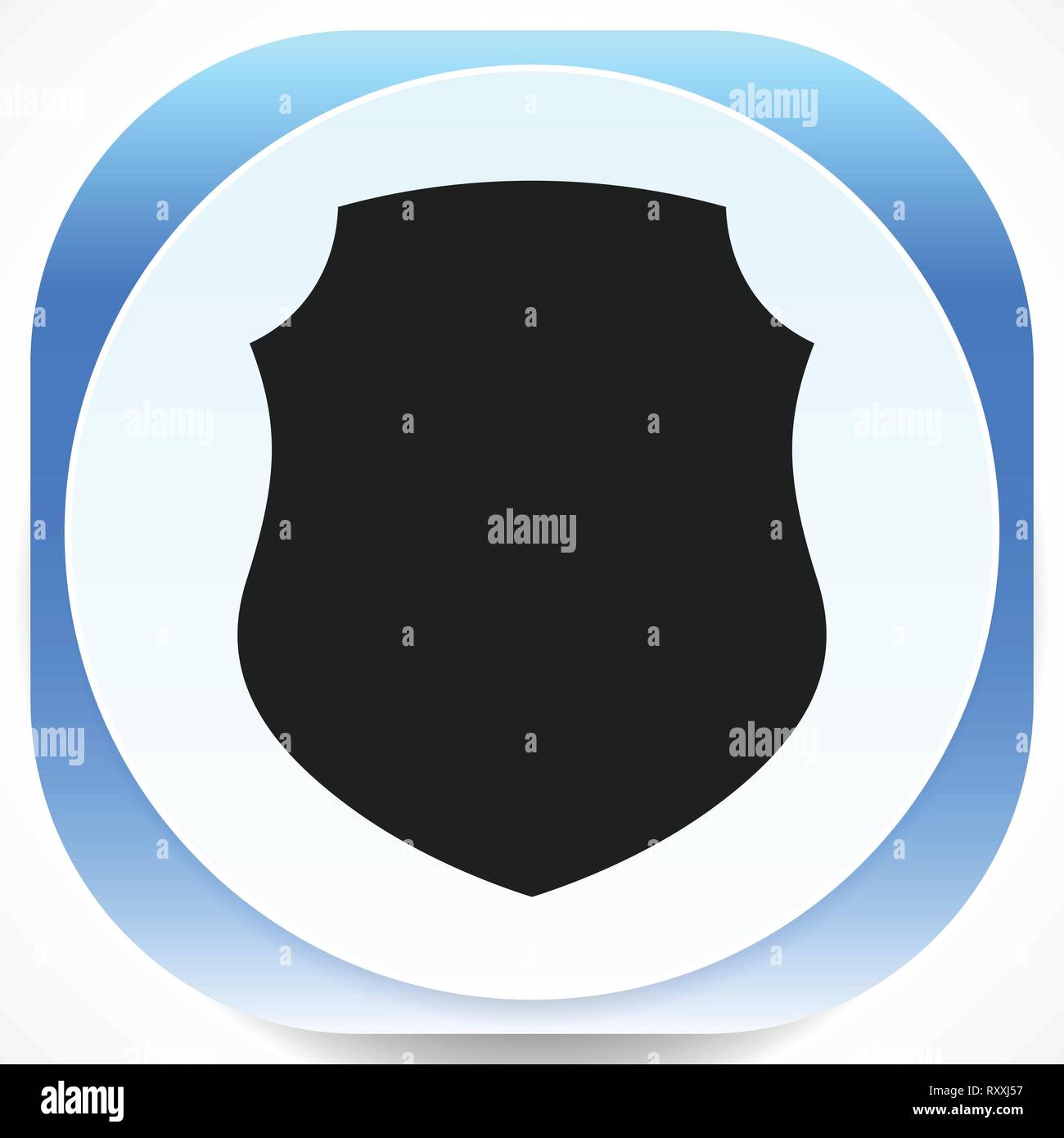 Icon with classic shield shape. Protection, security, certificate ...