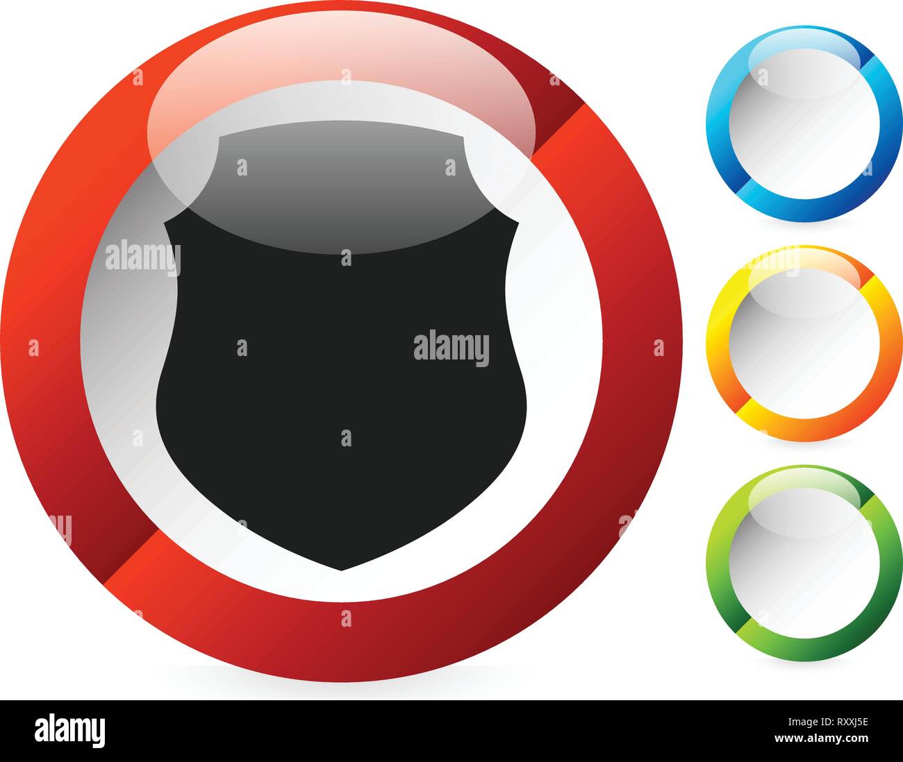 Icon with classic shield shape. Protection, security, certificate ...