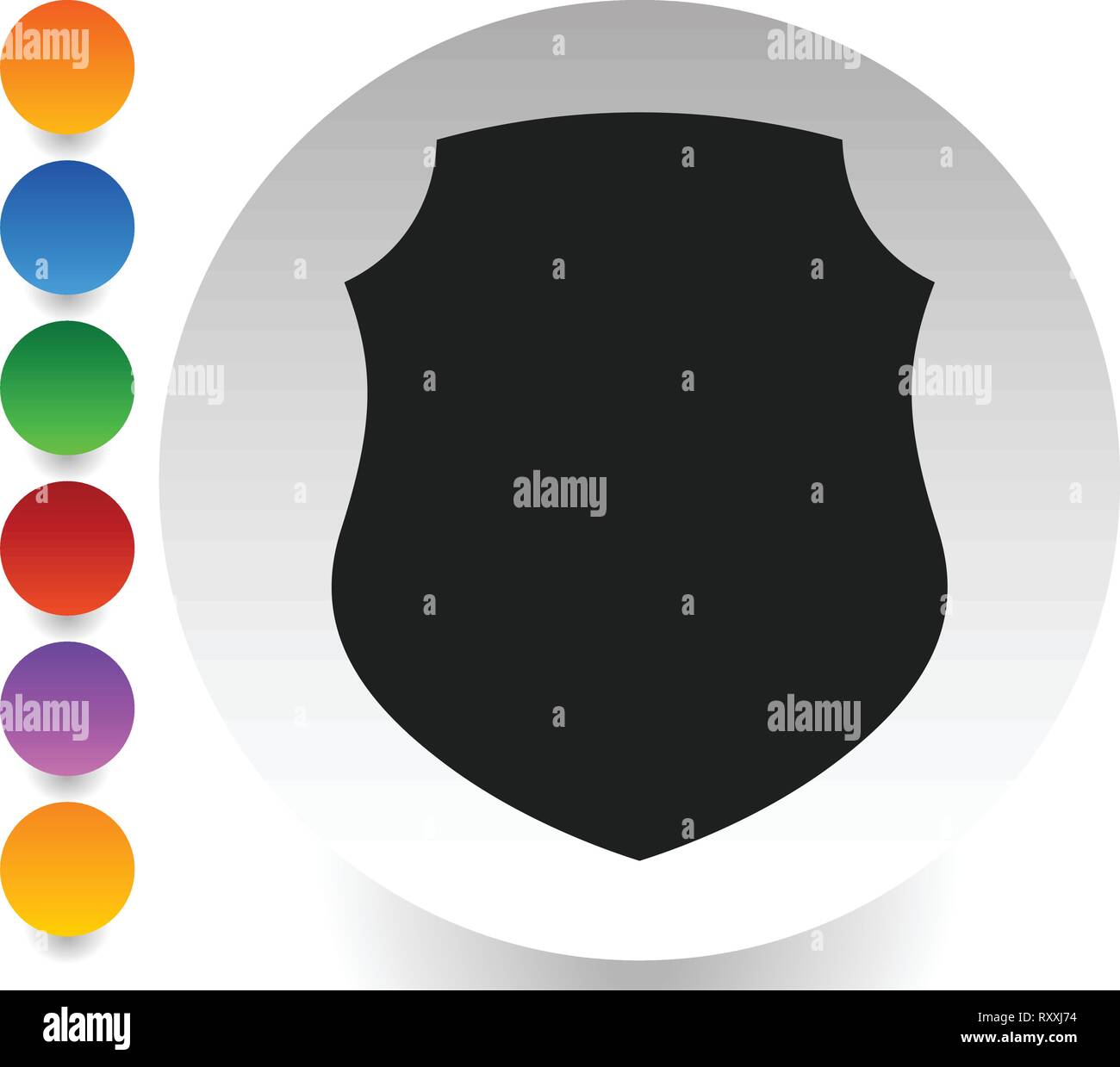 Icon with classic shield shape. Protection, security, certificate ...