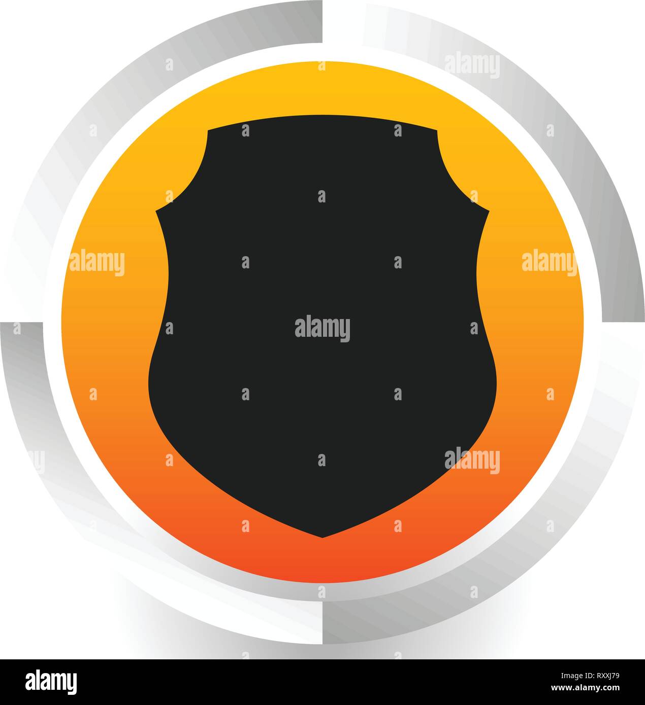 Icon with classic shield shape. Protection, security, certificate ...